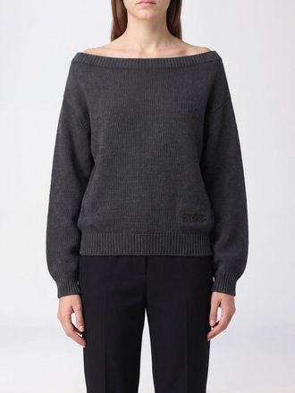 Maison Margiela Robe courte en maille en laine &agrave; encolure asym&eacute;trique