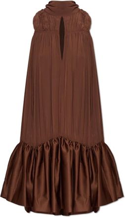 Rotate Rotate Birger Christensen, Femme, Robes, Brun, Taille: 42 FR Robe Courte Avec Drap&eacute;