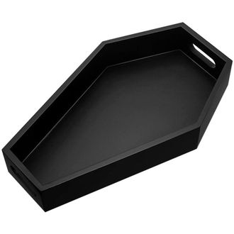 Generic Baokuan Halloween-sarg-serviertablett Aus Holz, Sarg-leckerli-Box, Gruselige Gothic-heimdekoration, Gruseliger Goth Für Badezimmer, Kerzen, Kosmetik, 