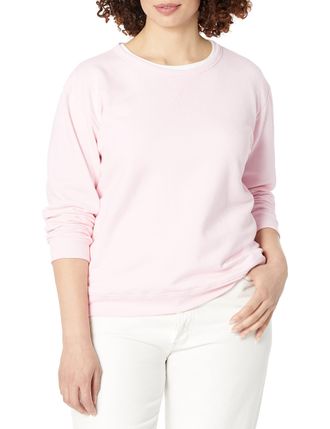 Hanes Damen EcoSmart Crew Sweatshirt, blassrosa, Medium