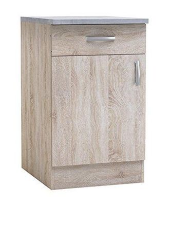 Demeyere Links Demeyere - Native A2 - Meuble Bas Dim: 40 x 60 x 85 H cm Col: Ch&ecirc;ne Mat: Panneau agglom&eacute;r&eacute;