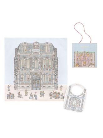 Atelier Choux Chateau Choux Carre Satin Bib Set