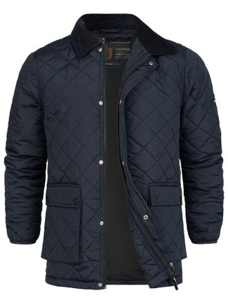 Indicode Herren INDrills Steppjacke mit Cordkragen und Rautensteppung | Daunenjacke für Männer Sky Captain, XXL