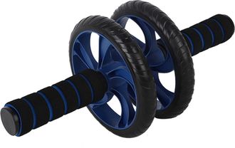 Cabilock Ab Roller mit Doppelrädern Stabiles Bauchmuskeltrainer für Effektives Bauchmuskeltraining zu Hause Rutschfeste Griffe Leichtes Fitnessgerät zur Fettve