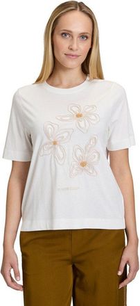 Cartoon Kurzarmshirt Damen Baumwollshirt mit Rundhalsausschnitt (1-tlg)