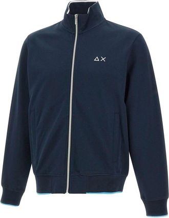 Sun 68 Homme, Sweatshirts et sweats &agrave; capuche, Bleu, Taille: L Track Zip Piquet Polo Stripes