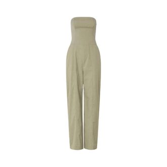 Sams&oslash;e & Sams&oslash;e Schlank geschnittener Jumpsuit mit ausgestelltem Bein - - Jumpsuits & Playsuits - Damen - Gr&uuml;n - S