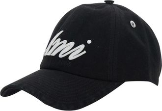 Ami Homme, Accessoires, Noir, Taille: ONE Size Casquette Patch en Feutre