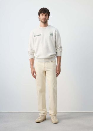 Mango Sweat-shirt polo 100 % coton gris - Homme - XL - MANGO MAN