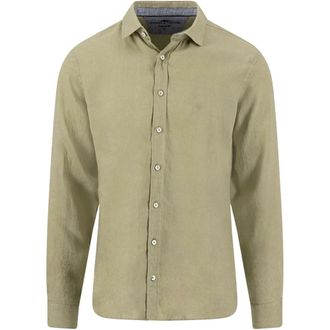 Fynch-Hatton Hemdkragen aus reiner Leinen - - Shirts - Herren - Beige - XL