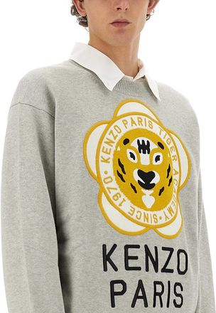 Kenzo Logo Wool Sweater - Gray