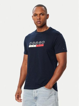 Tommy Jeans T-Shirt Dna Play DM0DM23715 Dunkelblau Slim Fit
