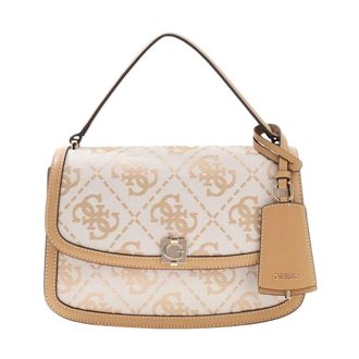 Guess Audrey Logo Convertible Crossbody Flap - - Bags - Damen - Beige - ONE SIZE