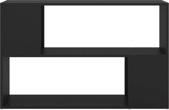 Generic Offene B&uuml;cherregale, Freistehend, Platzsparendes Aufbewahrungsregal aus Holzwerkstoff f&uuml;r B&uuml;cher, Dekoration und Medien (Schwarz)