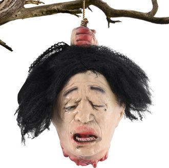 Generic Abgetrennter Kopf Als Halloween Requisite, Blutige Abgetrennter Kopf Deko, Latex-Horror-Dekoration für Wohnzimmer Schlafzimmer Terrasse Horrorhaus Inn