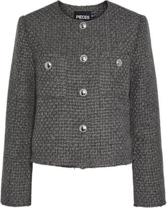 Pieces Pcnua Ls Boucle Veste Pa, Gris foncé mélangé, M