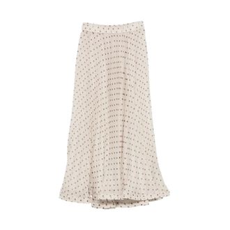 P.A.R.O.S.H. P.a.r.o.s.h., Femme, Jupes, Blanc, Taille: 38 FR Chiffon Pleated Skirt