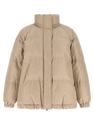Brunello Cucinelli Quilted Cotton Down Jacket - Beige