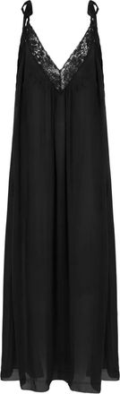 Chloé robe longue en dentelle - Noir