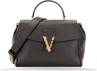 Versace Femme, Sacs, Noir, Taille: ONE Size Sac Bandouli&egrave;re en Cuir