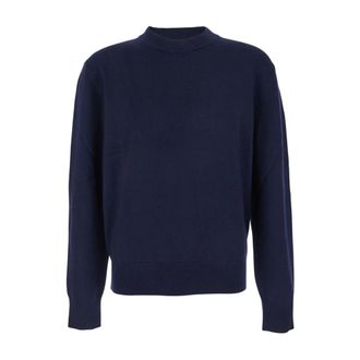 Sunflower Rundhalspullover mit &uuml;berschnittenen Schultern - - Knitwear - Herren - Blau - S