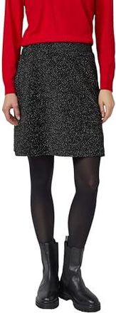 s.Oliver 2175415 Jupe en Tricot avec Fil paillet&eacute;, Gris/Noir, 44 Femmes