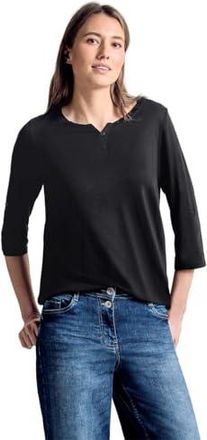 Cecil 313172 Fenja, T-Shirt Femme, Noir (Black 10001), X-Large