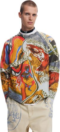 Desigual Herren 25SMJF11 Sweatshirt, Material FINISHES, XL