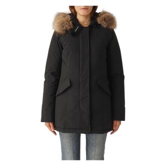 Woolrich Luxury Arctic Raccoon Parka - - Jackets - Damen - Schwarzk - XL
