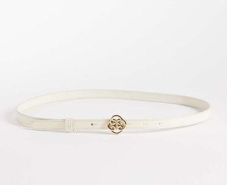 GANT Ceinture fine en cuir v&eacute;ritable &agrave; boucle dor&eacute;e - Sable-Neutre