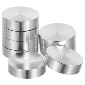 Angoily 8 St&uuml;ck Teiliges Aluminiumrundscheiben Gewinde Kratzfeste Tischplattenadapter f&uuml;r Glastisch rutschfeste Metallkreise als Zubeh&ouml;r f&uuml;r Glas Teetische Ei