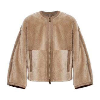 Max Mara Femme, Vestes, Beige, Taille: 36 FR Luana Shearling Jacket