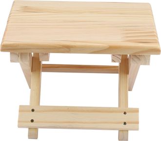 Generic Faltbare Massivholzbank, klein, quadratisch, ergonomisches Design, feine Verarbeitung, kratzfest, wasserdicht, leicht zu tragen, für Outdoor, Angeln, 