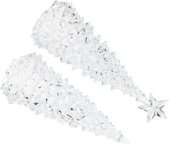 Valiclud SOLUSTRE 2 St&uuml;ck Acryl Kleiner Weihnachtsbaum Deko f&uuml;r Schreibtisch Kleine Weihnachtsbaumfigur In Bunten Farben Kompakte Tischdekoration f&uuml;r Festliche