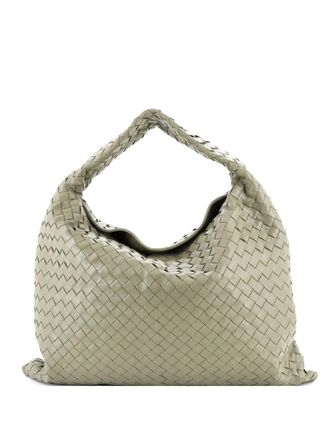 Bottega Veneta Hop Intrecciato Leather Large hobo bag - Gr&uuml;n