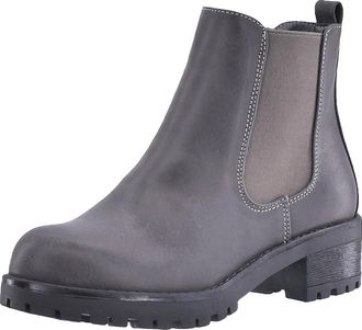 Elara Damen Stiefeletten Chelsea Boots Chunkyrayan P S160-Grau-41