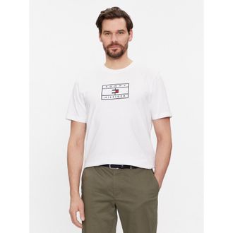 Tommy Hilfiger T-Shirt Big Graphic MW0MW34204 Wei&szlig; Regular Fit