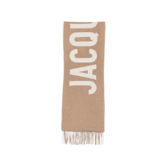 Jacquemus Logo Intarsia Schal - - Accessories - unisex - Beige - ONE SIZE