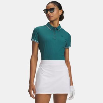 Under Armour Drive Chill Kurzarm-Poloshirt f&uuml;r Damen Rack Gr&uuml;n / Wei&szlig; / Rack Gr&uuml;n XXL