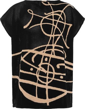 Vivienne Westwood Femme, Tops, Noir, Taille: ONE Size Beach Top Graffiti Orb