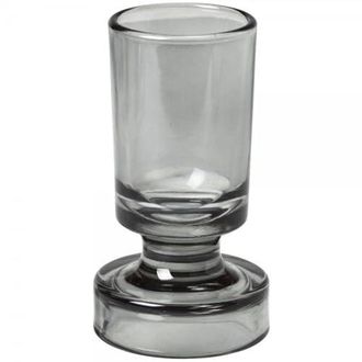 Broste Copenhagen Broste Copenhagen Petra Vase Smoke Grey grau aus Glas, Durchmesser: 6,6cm - H&ouml;he: 10cm