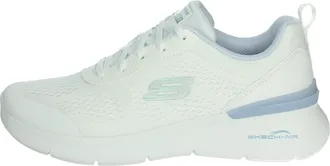 Skechers Damen Skech-AIR Dynamight 2.0 Schuhe, Weiß, Hellblau, 36 EU
