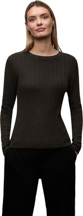 Street One Pullover mit Rippstruktur Darkest Brown 34