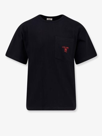 Celine Cotton T-shirt with contrasting logo on the front - CELINE - gender_Man