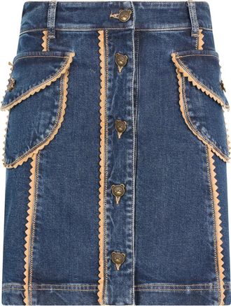 Moschino Jupe en jean - Femme - Jupes - Bleu - Taille: 38 FR