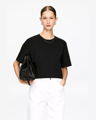 Arket PEARL Schweres T-Shirt -Schwarz