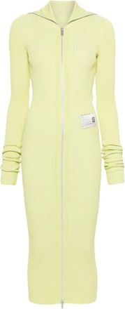 Miharayasuhiro Mihara Yasuhiro, Femme, Robes, Vert, Taille: 40 FR Rib Dress