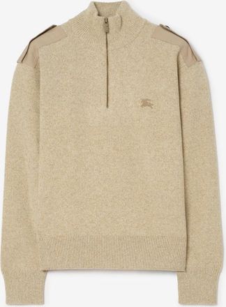 Burberry Pull semi-zipp&eacute; en laine et cachemire, Size: XS