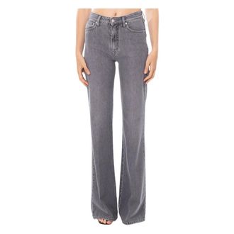 Cycle Flaire Stone Wash Flared Jeans - - Jeans - Damen - Grau - W30
