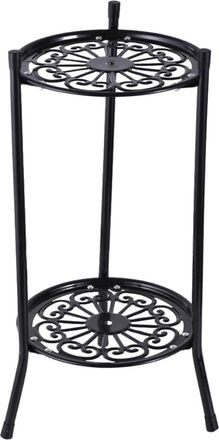 Generic Pflanzenst&auml;nder For Drinnen - Erh&ouml;hte St&auml;nder, Robustes Metall | 2-st&ouml;ckiger, Ablagen Aus Schmiedeeisen, Wohnaccessoires(Black)